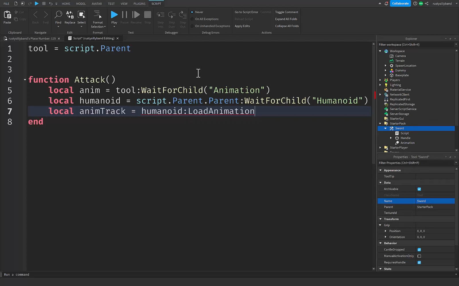Tutorial: How to MAKE a Sword in Roblox Studio - 3D Print & Custom ...