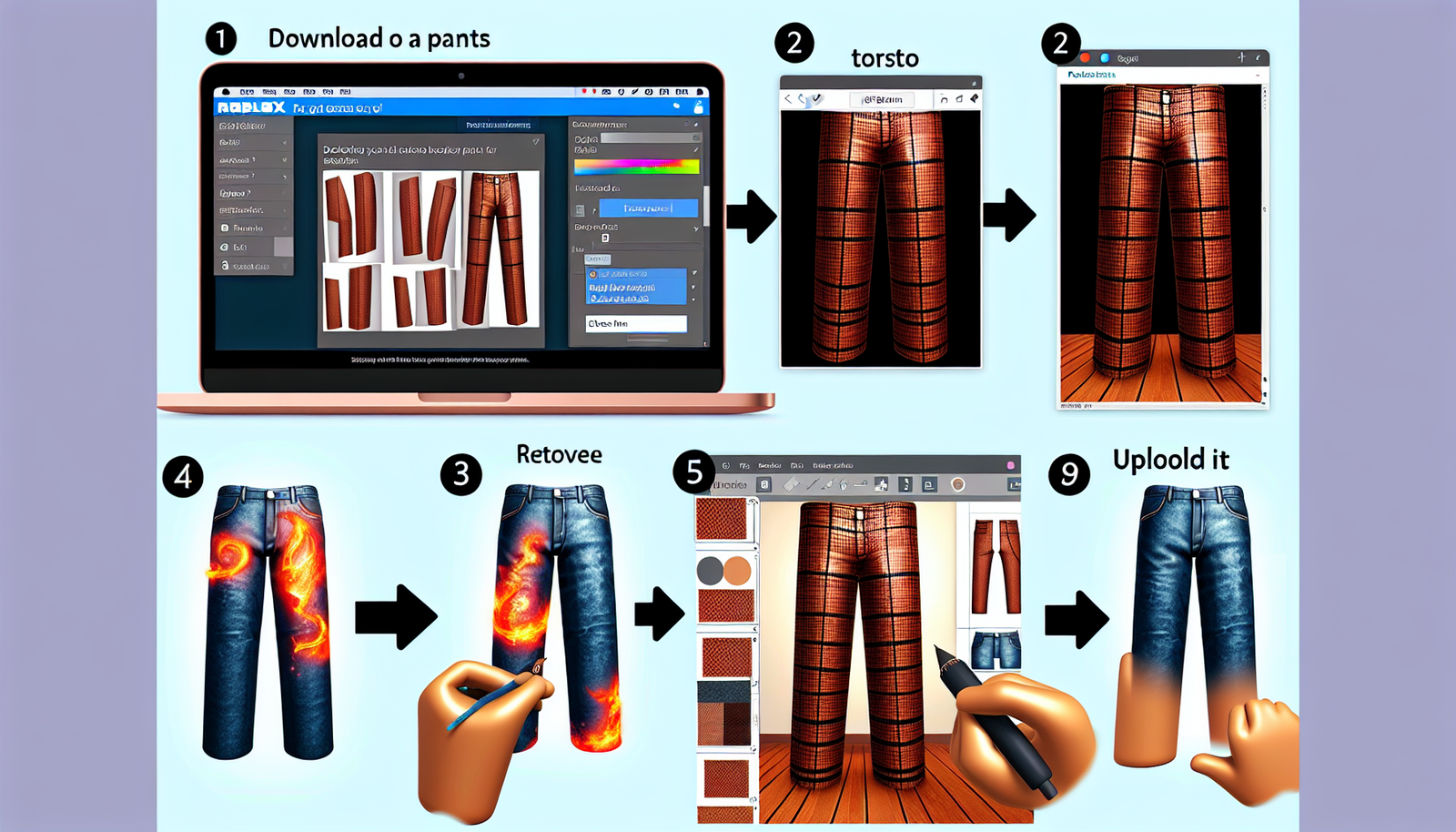 How To Make Pants In Roblox - Full Guide - 3D Print & Custom Roblox Figure Toys